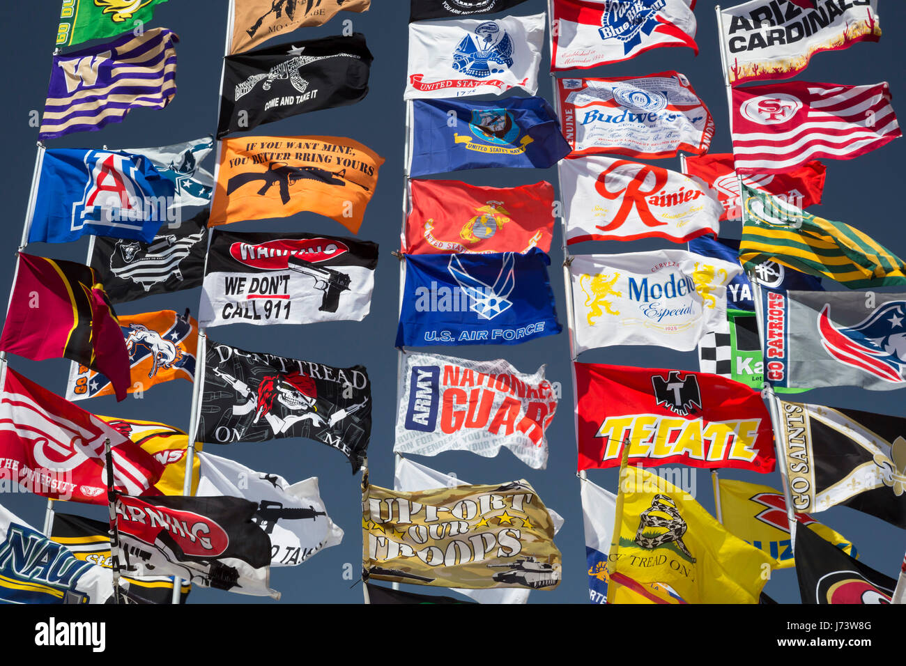 Phoenix, Arizona - Flags with sports, guns, military, and beer themes ...