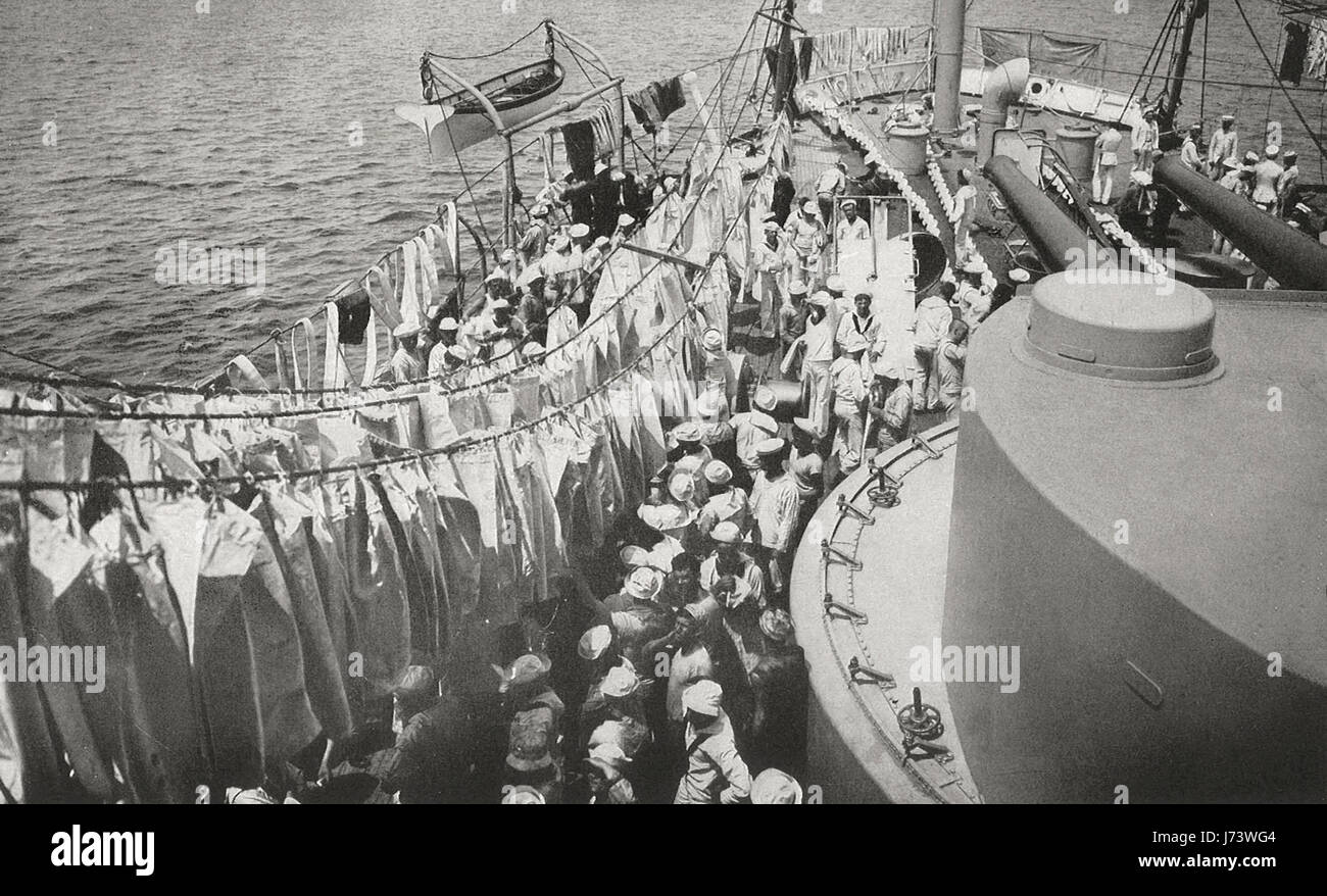 Drying Clothes aboard a Naval Ship, circa 1915 Stock Photo - Alamy