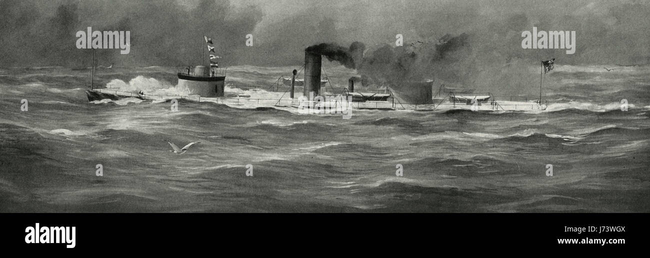 US Ironclad Onondaga during the American Civil War Stock Photo - Alamy