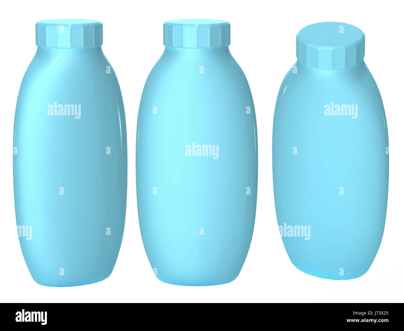 Blue plastic bottle packaging with clipping path for cosmetics and ...