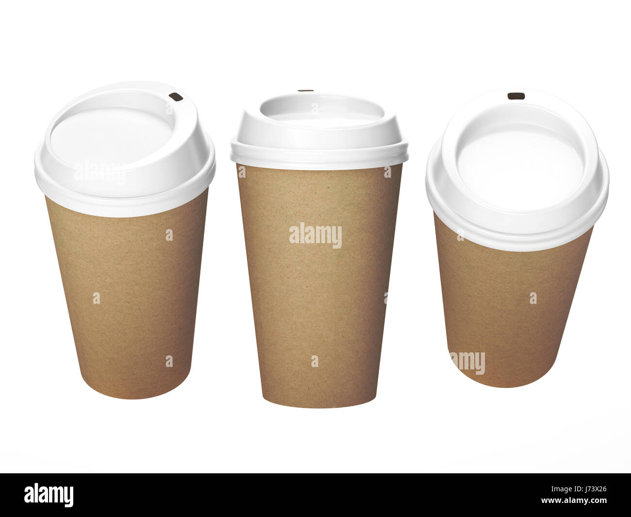 General cup packaging for coffee or tea with clipping path, template ...