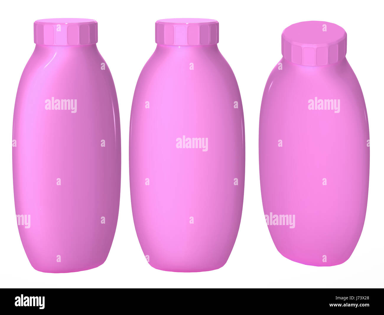 Pink plastic bottle packaging with clipping path for cosmetics and ...