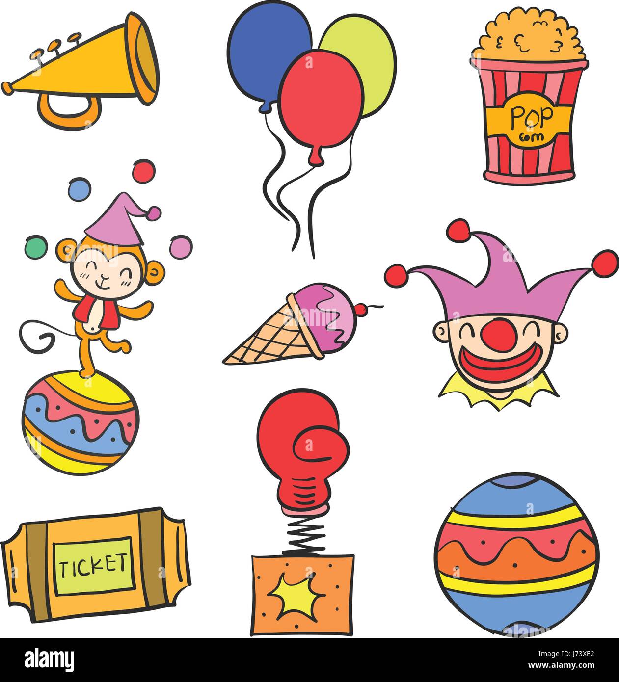 Colorful toy bicycle Stock Vector Images - Alamy