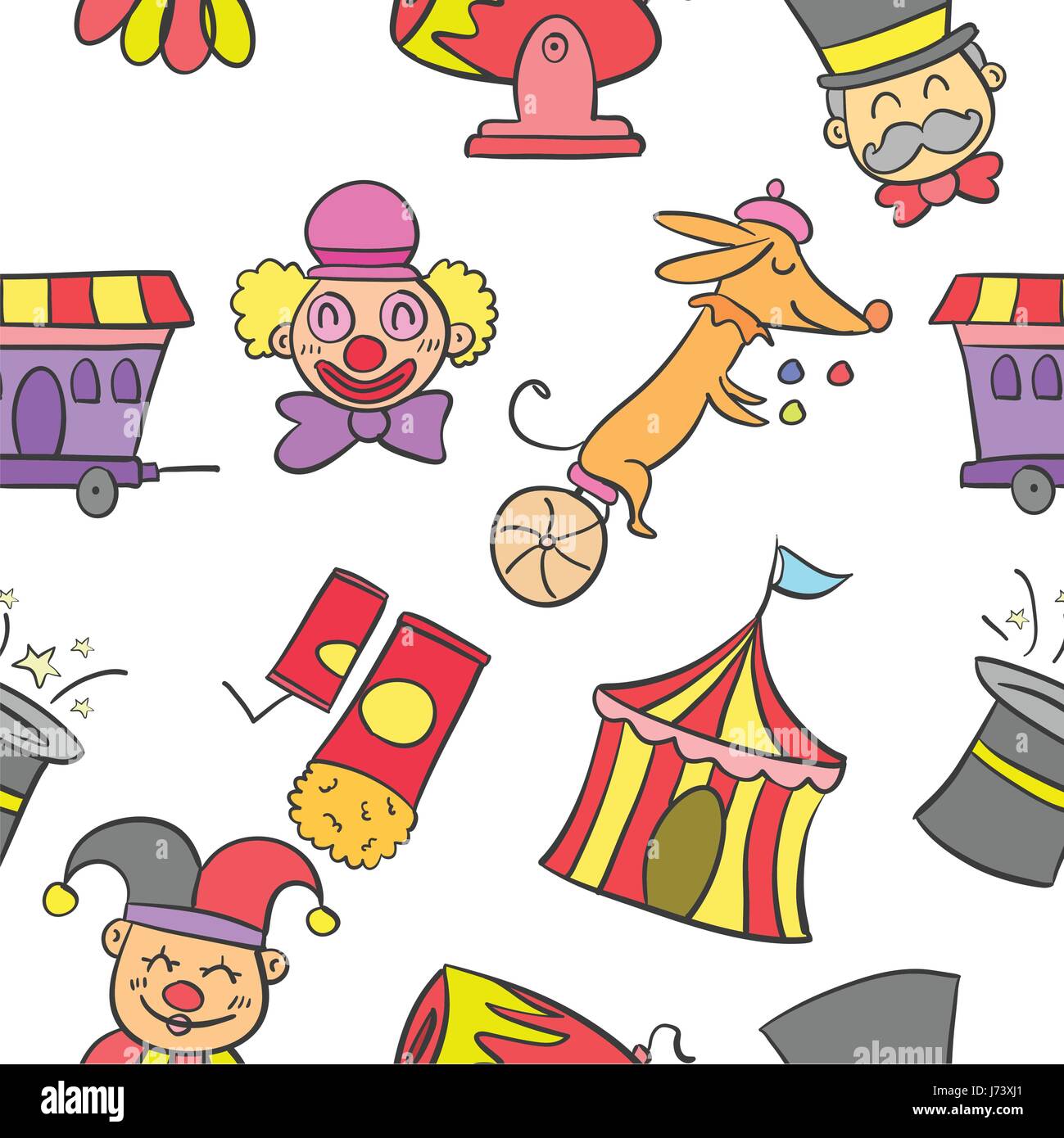 Element circus various cute doodles Stock Vector Image & Art - Alamy