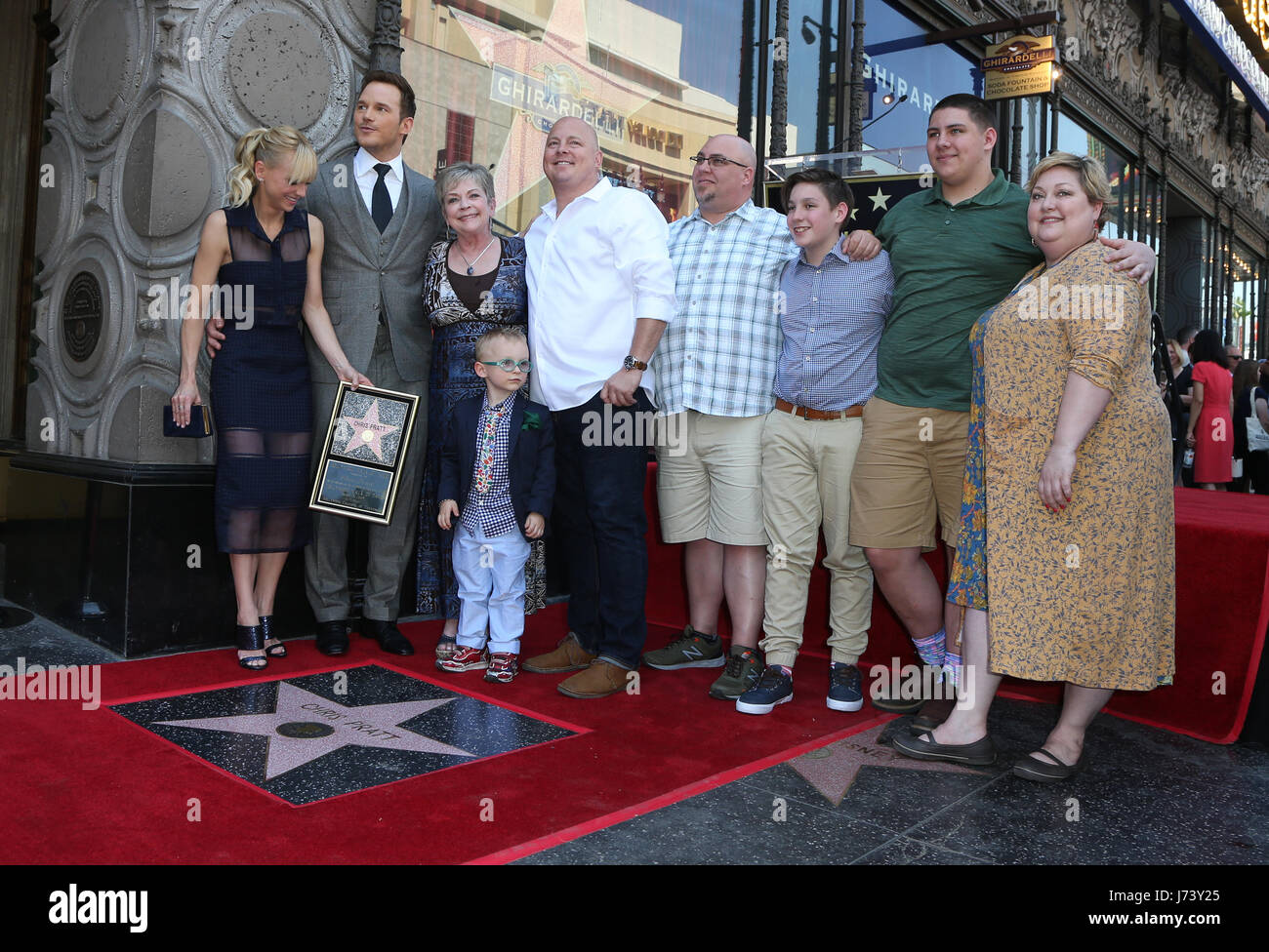 Chris Pratt Honored With A Star On The Hollywood Walk Of Fame Featuring ...