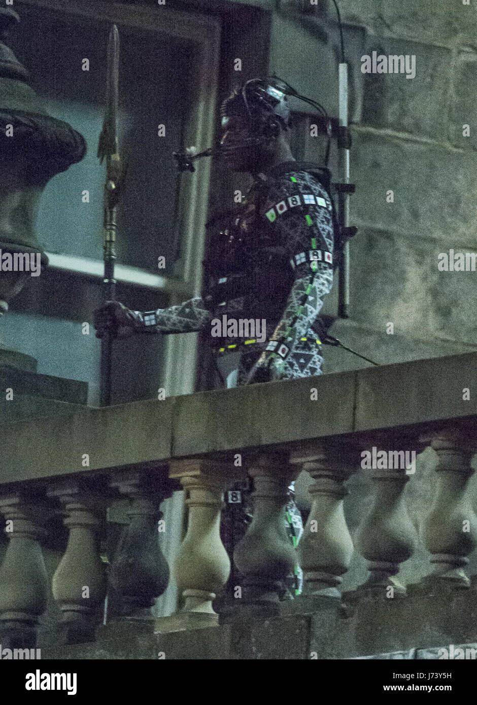 A motion capture actor on the film set in Edinburgh as the first unit ...
