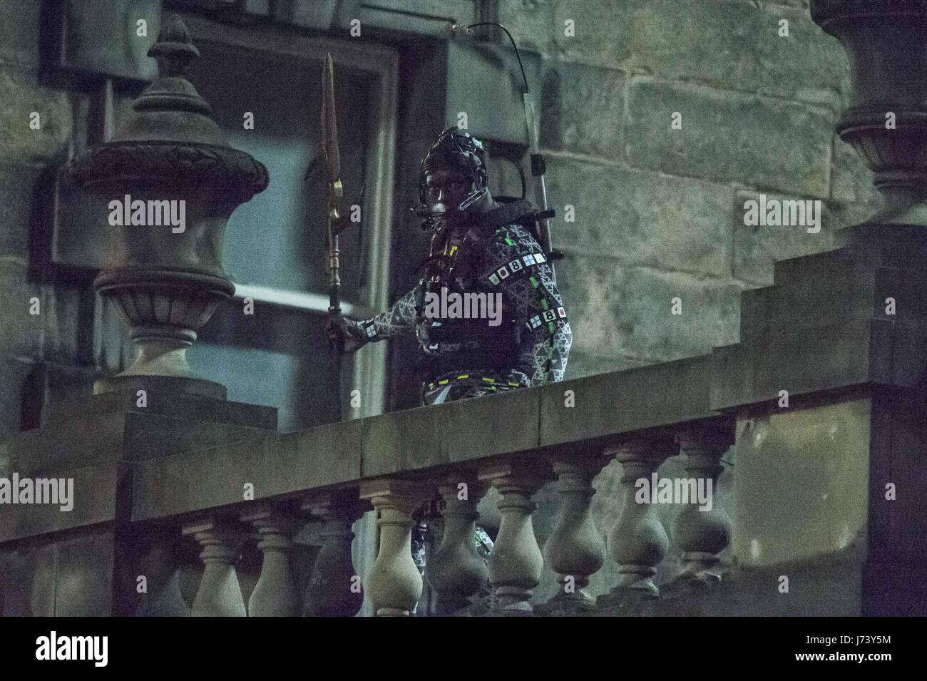 A motion capture actor on the film set in Edinburgh as the first unit ...