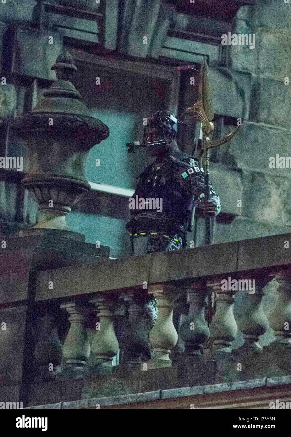 A motion capture actor on the film set in Edinburgh as the first unit ...