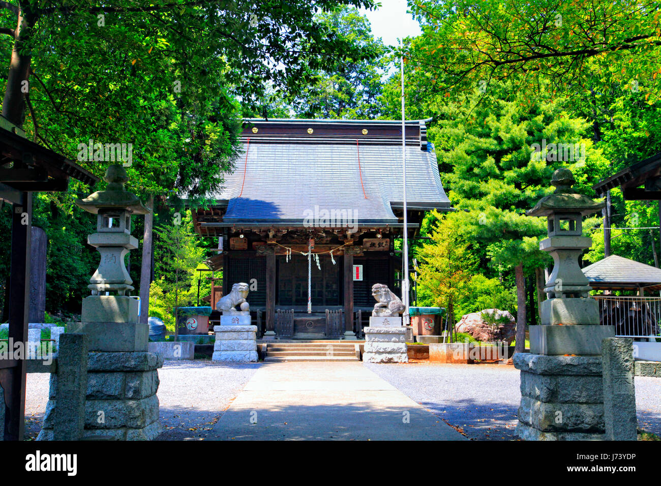 Hachiman Jinja Shrine in Higashiyamato city Tokyo Japan Stock Photo - Alamy