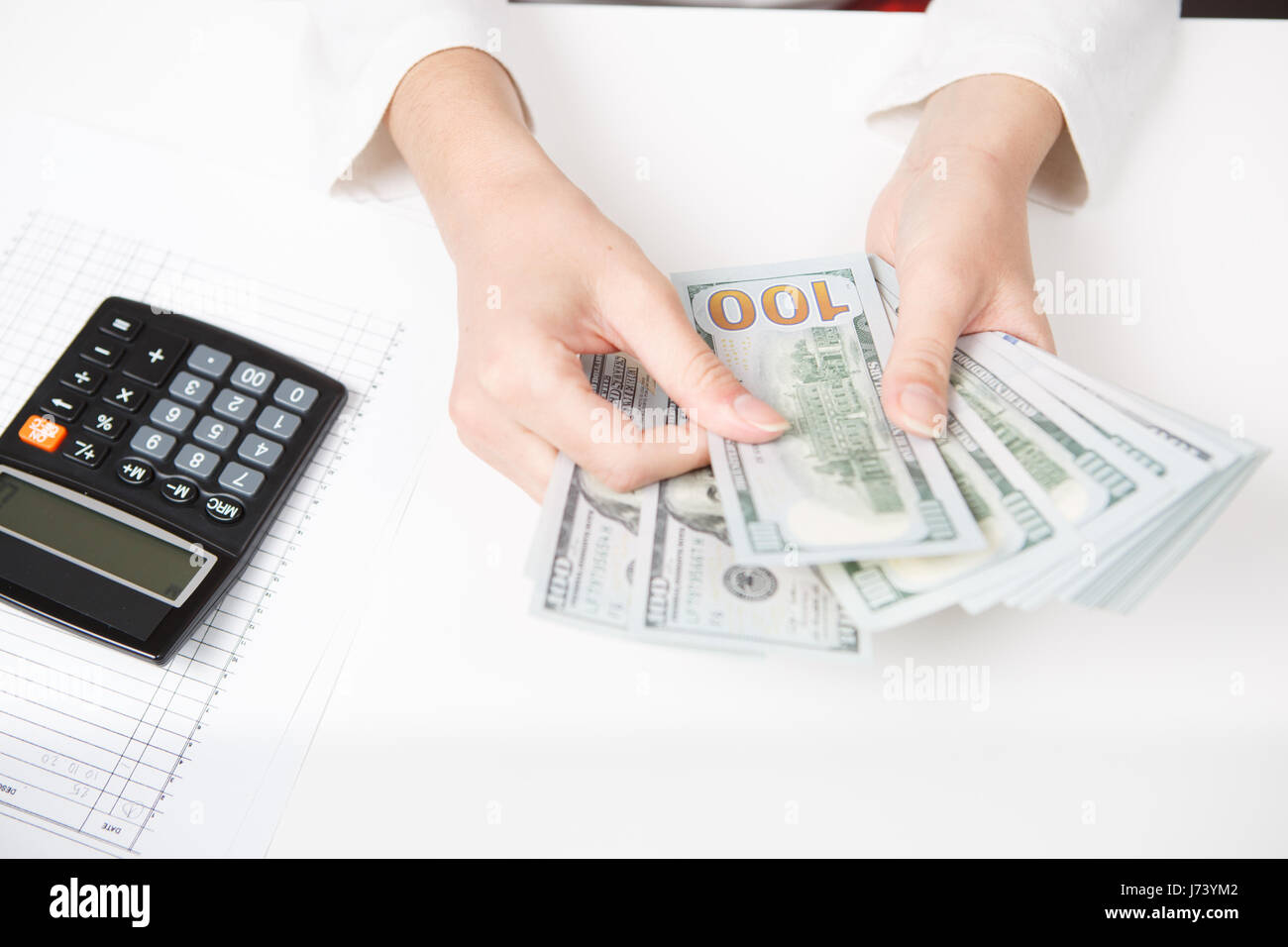 Hands counting money, close up Stock Photo - Alamy