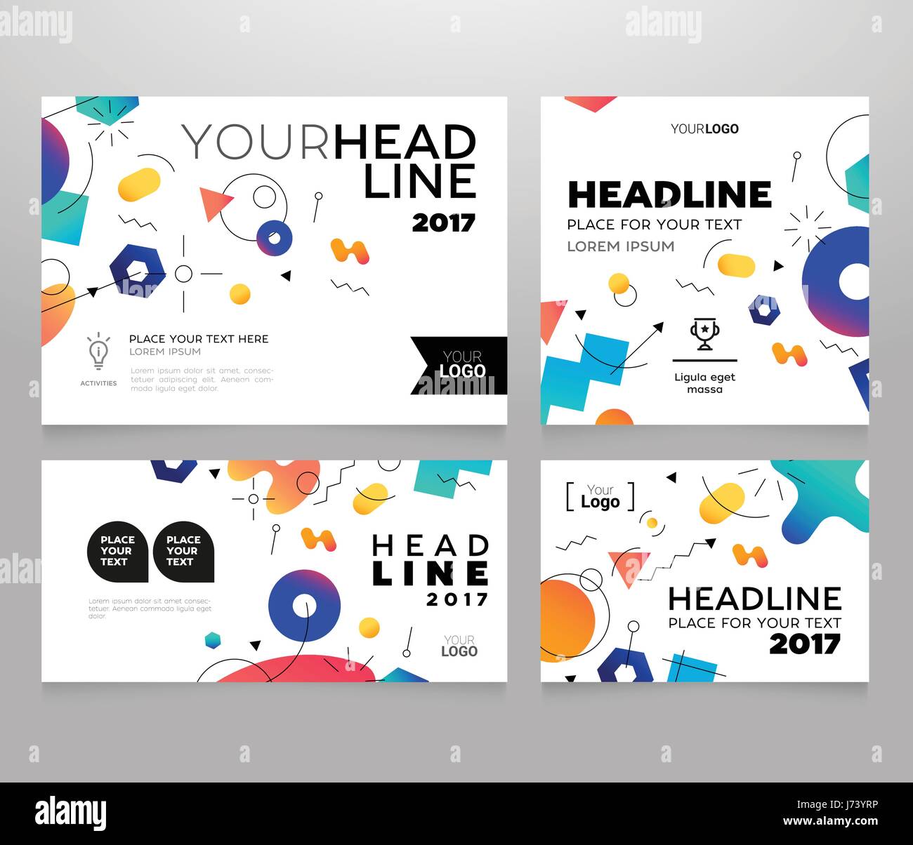 Headline Banner - vector template illustration poster Stock Vector ...
