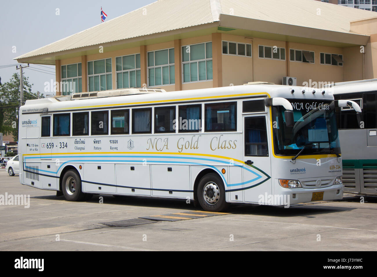 CHIANG MAI, THAILAND -MAY 1 2017: Benz Bus of Nakhonchai air. Route ...