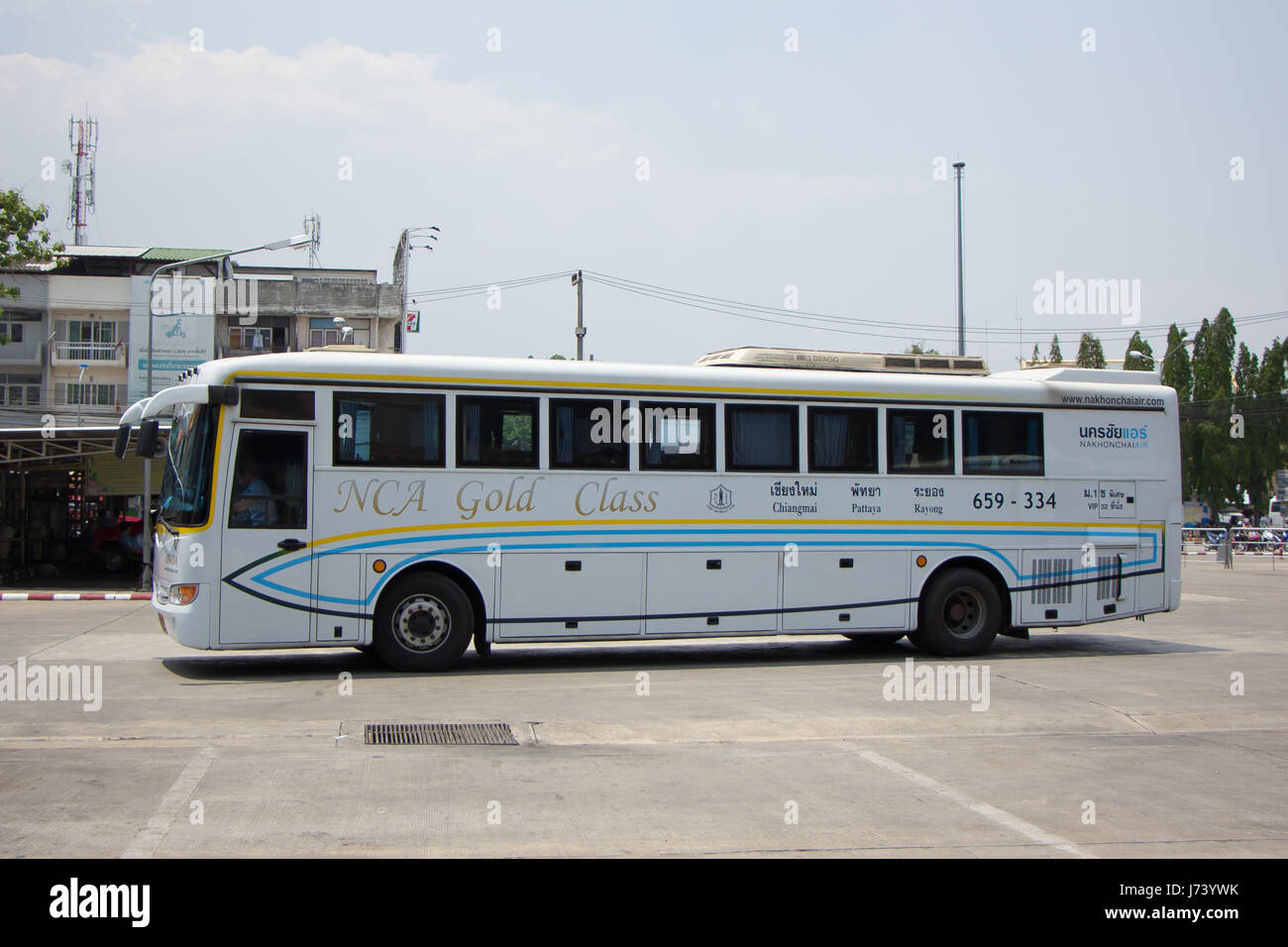 CHIANG MAI, THAILAND -MAY 1 2017: Benz Bus of Nakhonchai air. Route ...