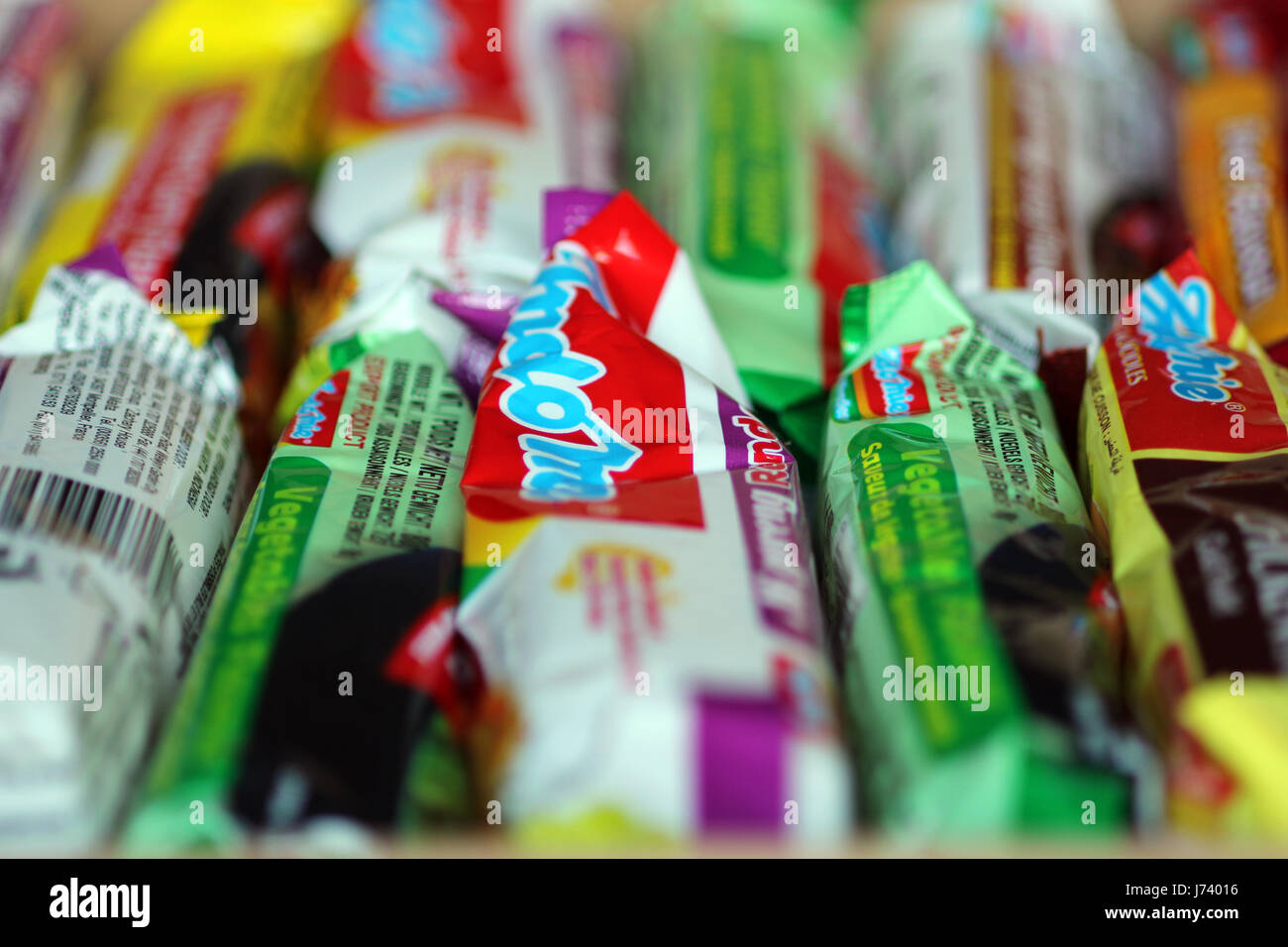 macro view instant noodle packets Stock Photo - Alamy