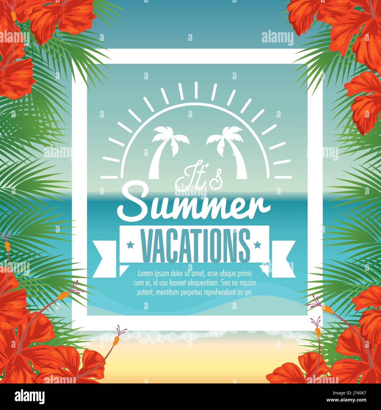 Summer beach design Stock Vector Image & Art - Alamy