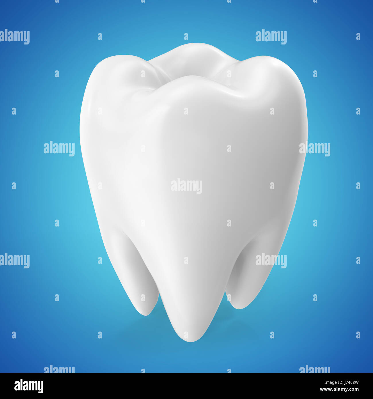 3D rendering dental care tooth design elements on blue background Stock ...