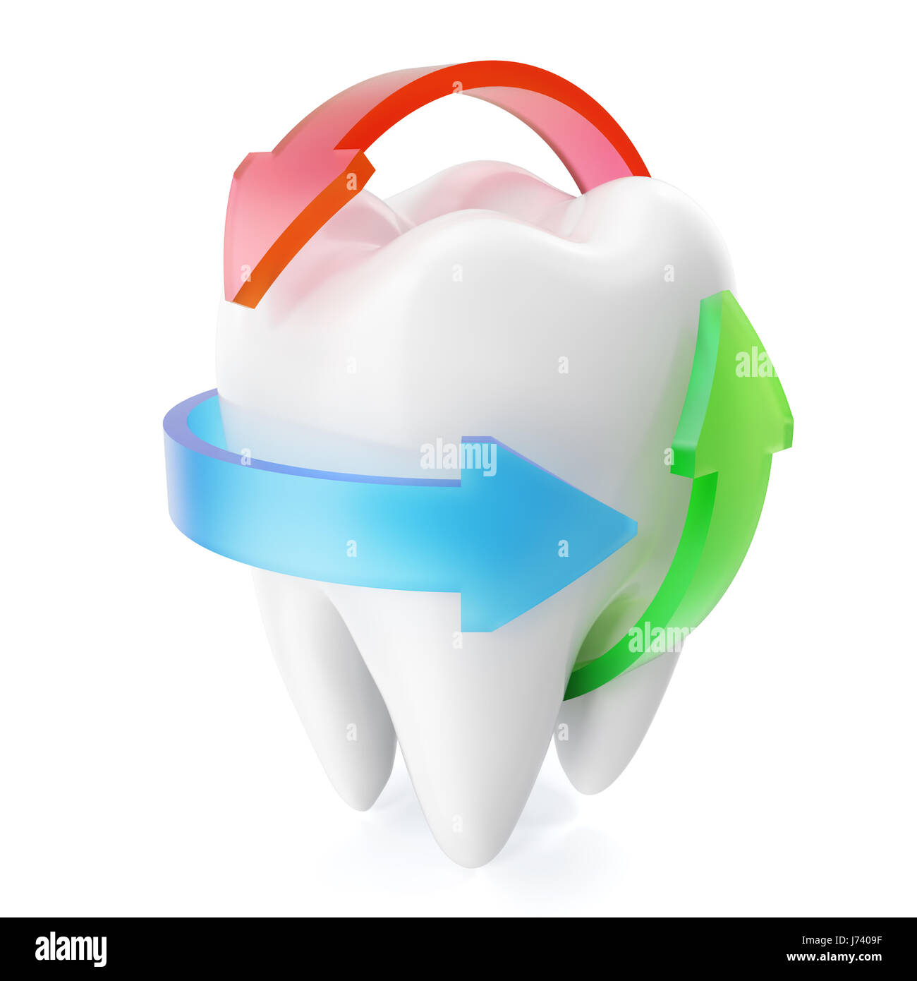 Clean and glossy realistic tooth protection isolated on white ...