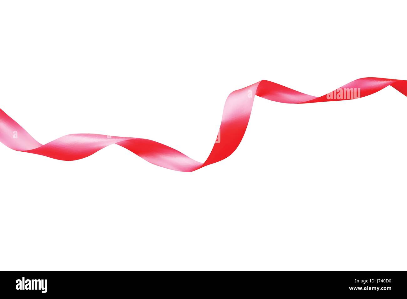 Pink vector ribbon isolated on white background made with gradient mesh ...
