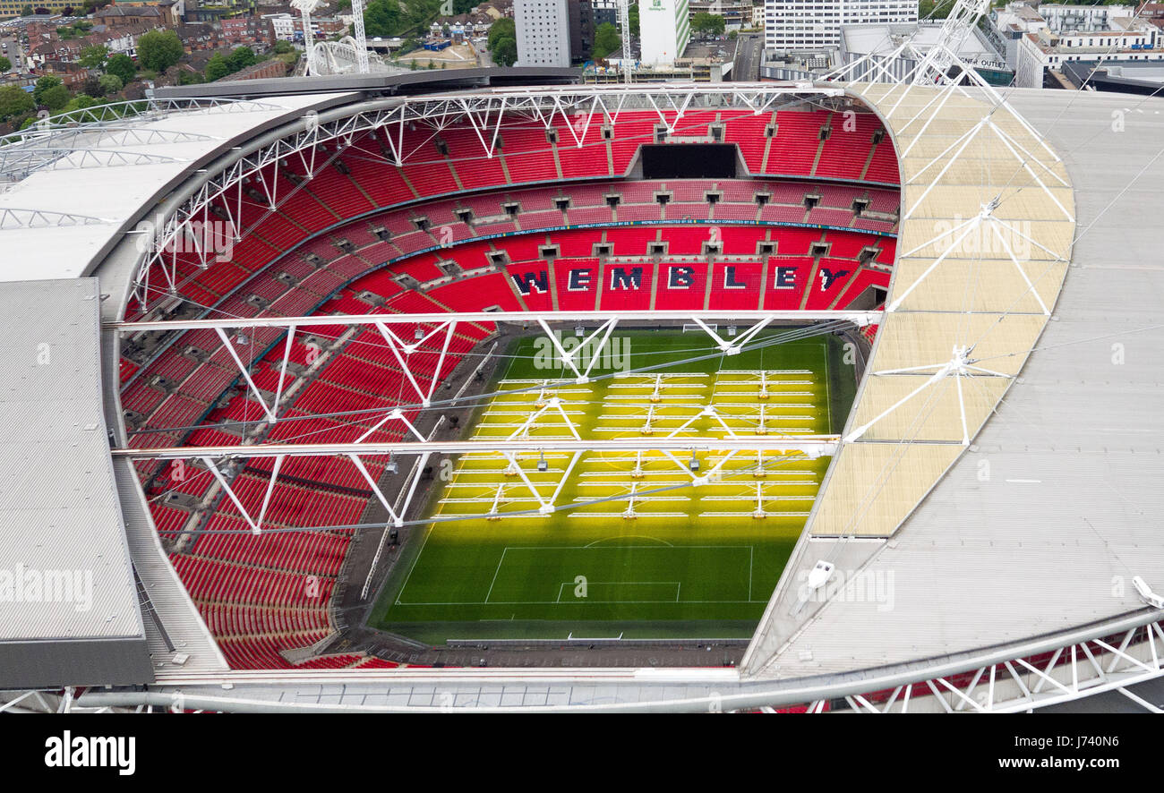 An aerial view of Wembley Stadium, London Stock Photo - Alamy