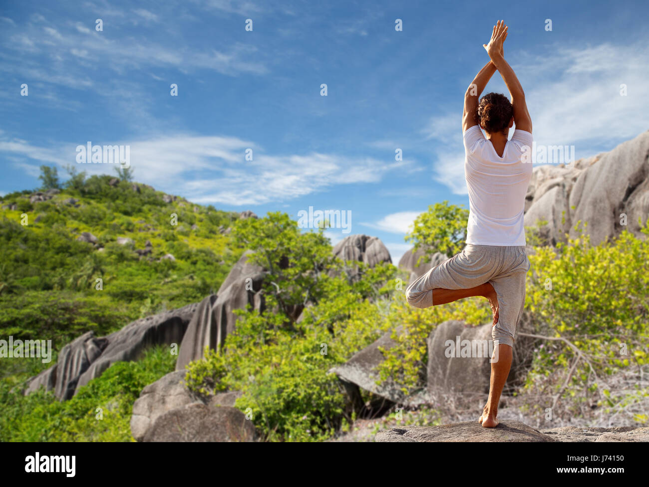 Tree pose man hi-res stock photography and images - Alamy
