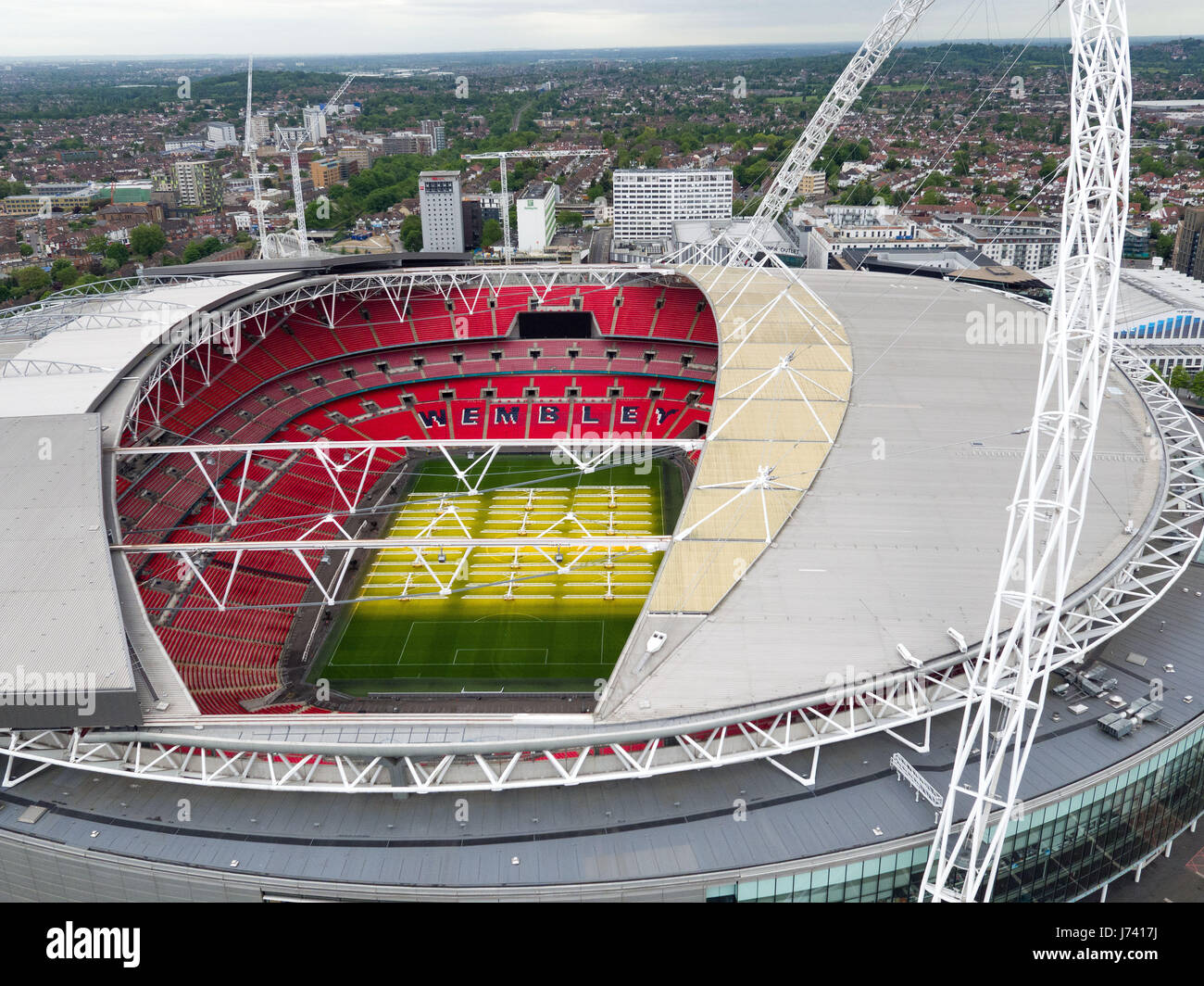 An aerial view of Wembley Stadium, London. PRESS ASSOCIATION Photo ...