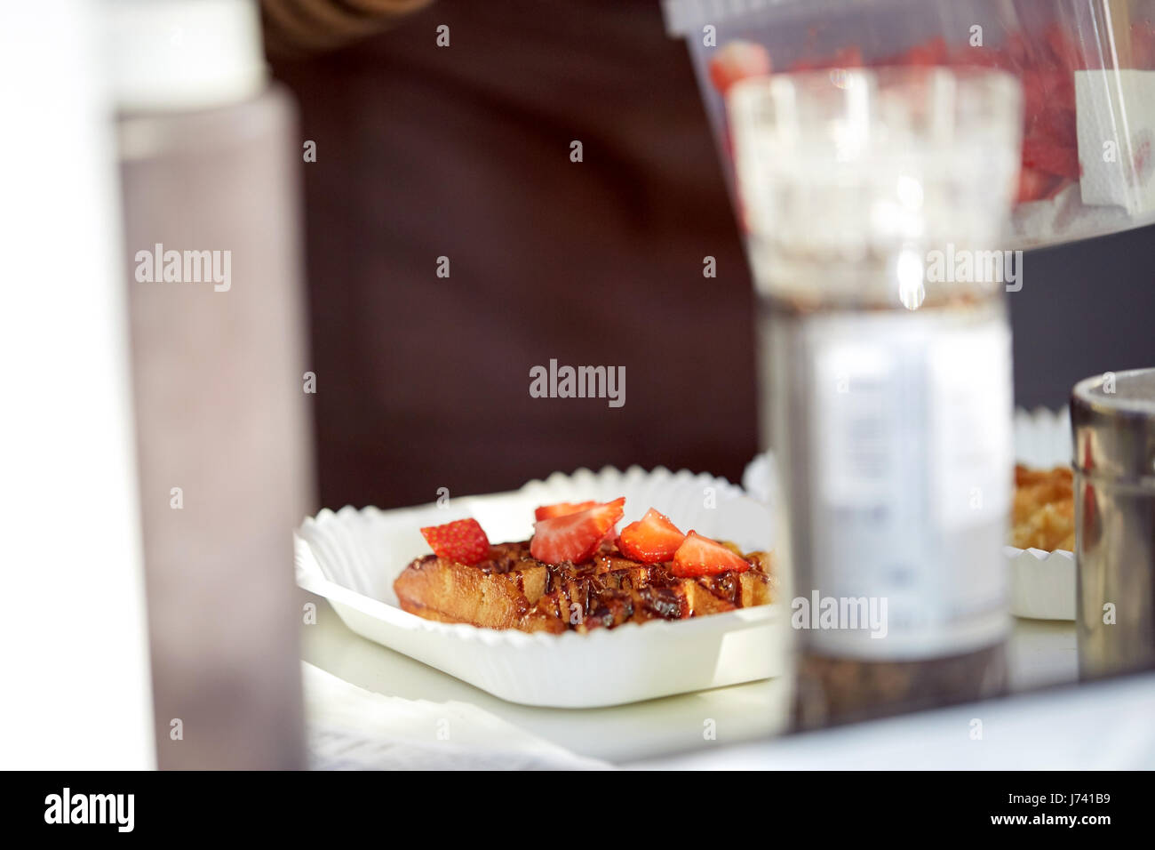 Waffle On Paper Plate High Resolution Stock Photography and Images - Alamy