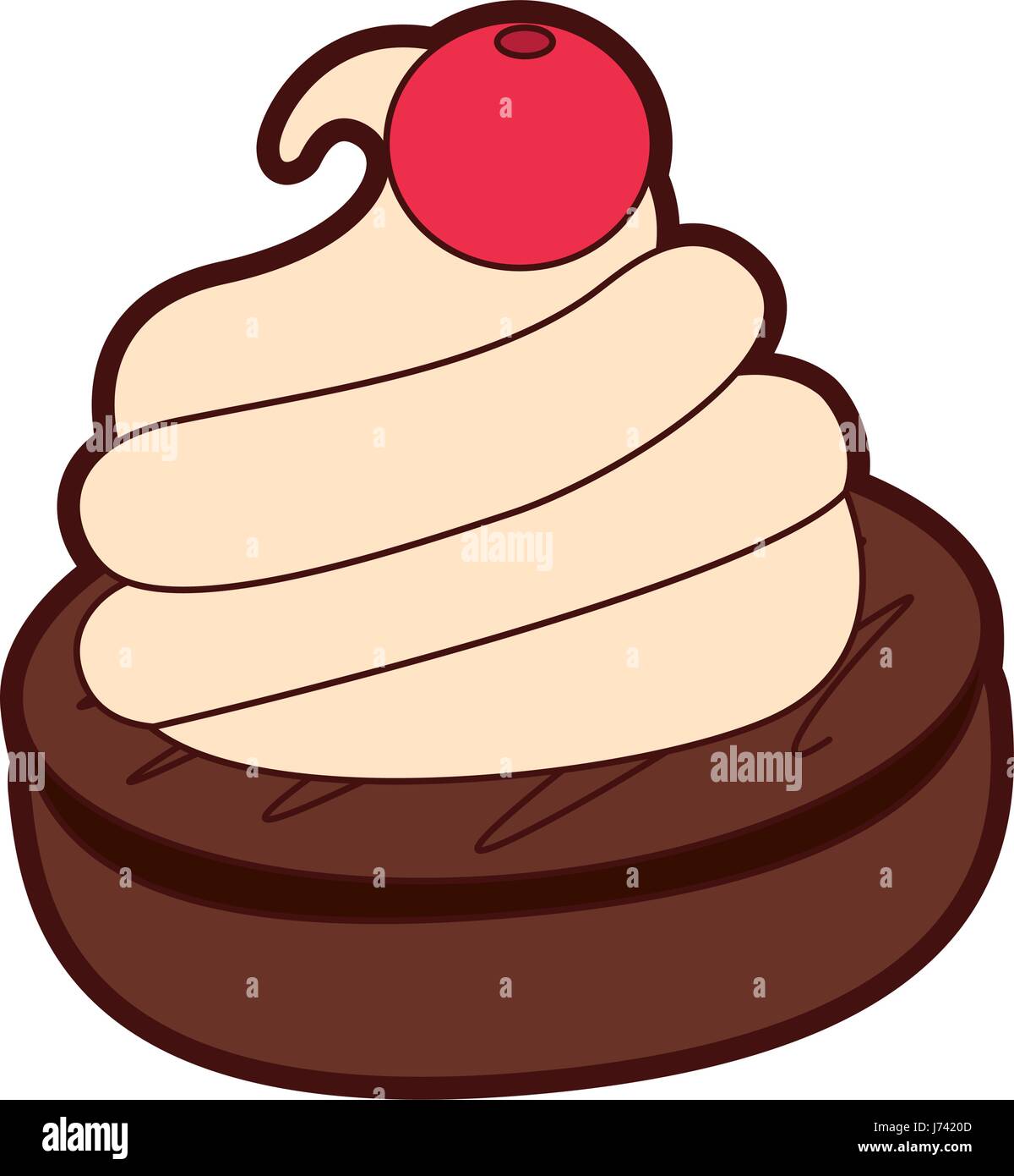 chocolate roll cake Stock Vector Image & Art - Alamy