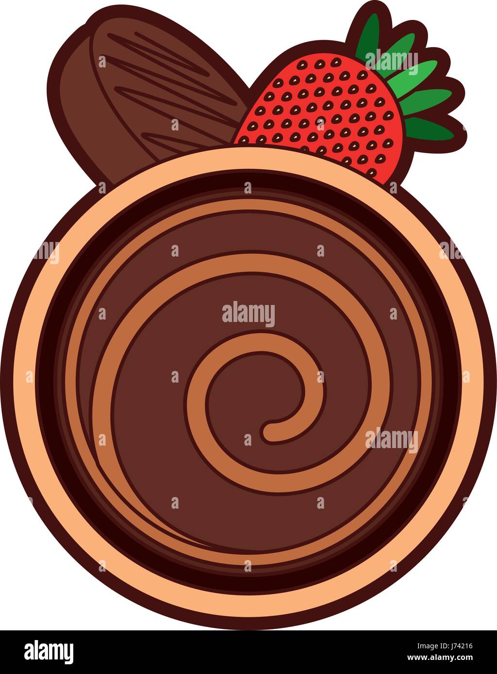 Sponge cake vanilla cream Stock Vector Images - Alamy