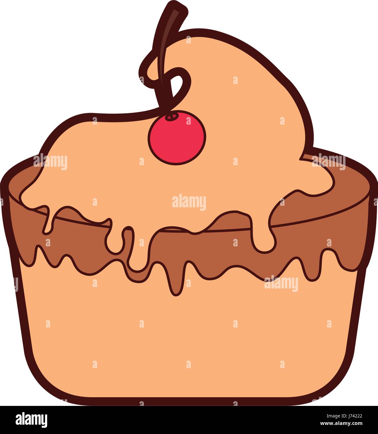 sweet baked cake cartoon Stock Vector Image & Art - Alamy