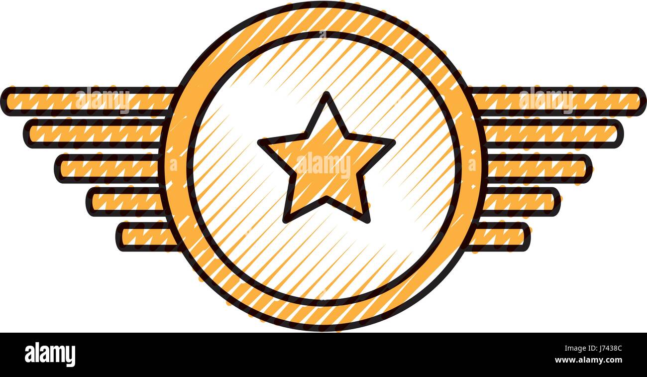 Badge star wings royal Stock Vector Images - Alamy