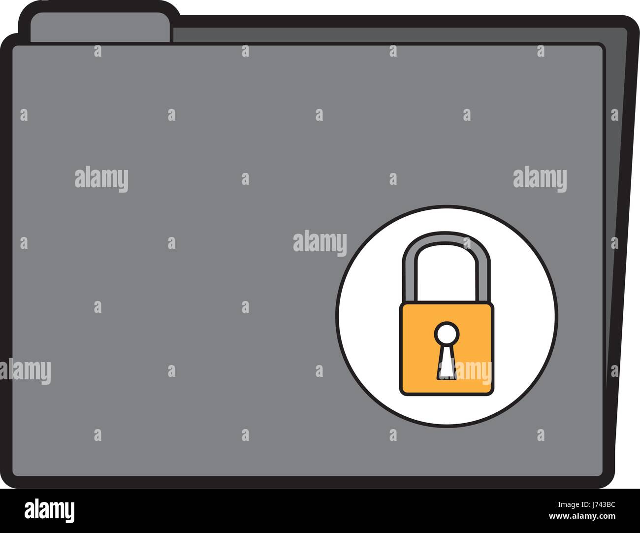 folder with padlock icon Stock Vector Image & Art - Alamy