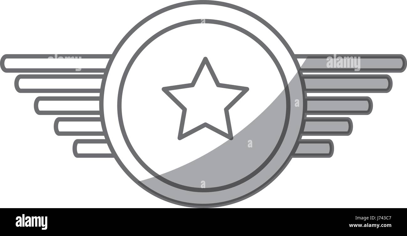 Badge star wings royal Stock Vector Images - Alamy