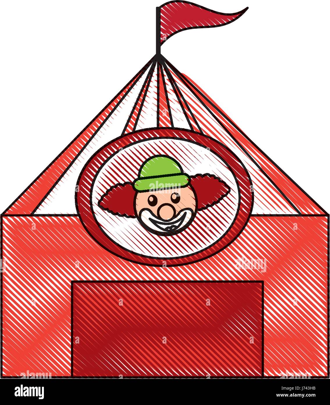 circus tent with clown Stock Vector Image & Art - Alamy