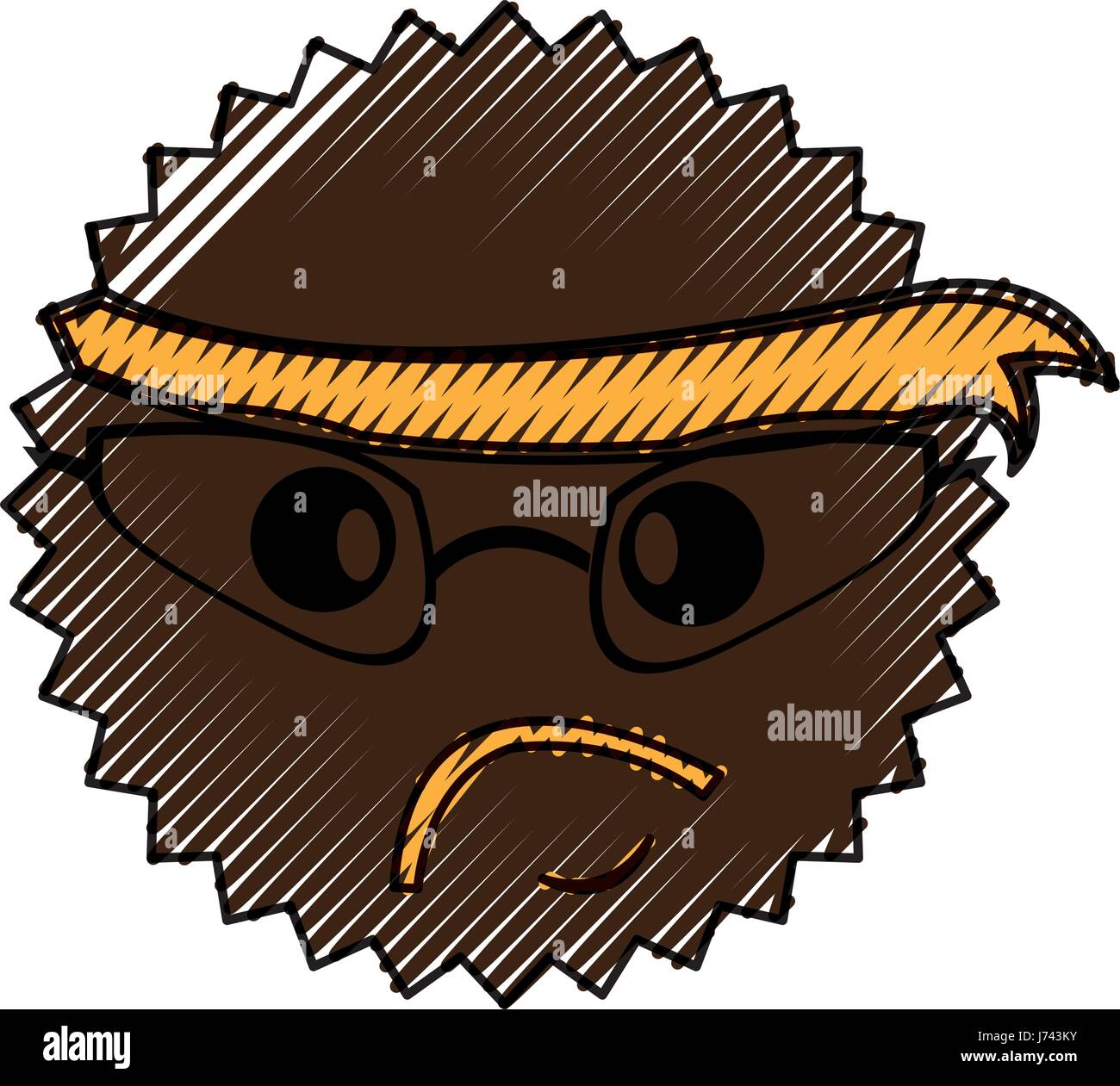 Fuzzy face Stock Vector Images - Alamy