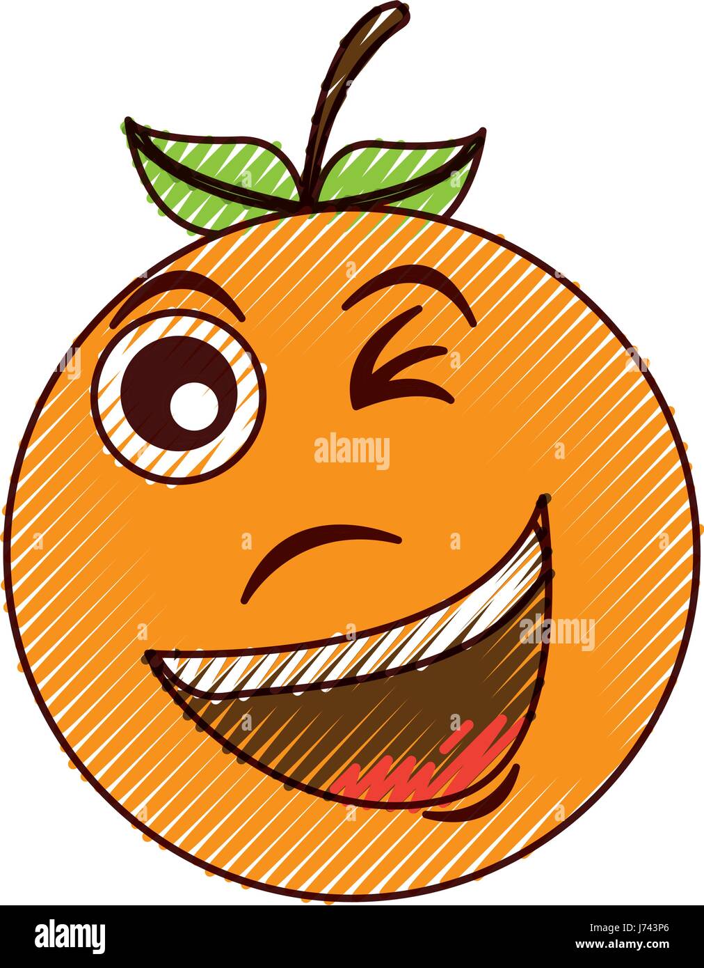 crazy orange character kawaii style Stock Vector Image & Art - Alamy