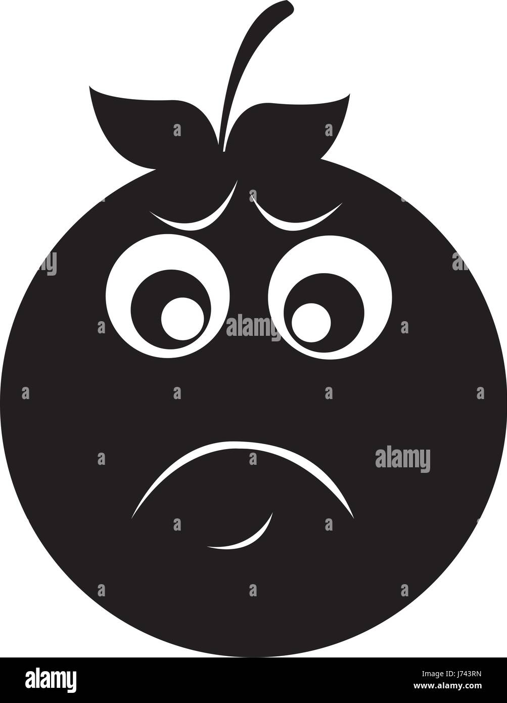 sad orange character kawaii style Stock Vector Image & Art - Alamy