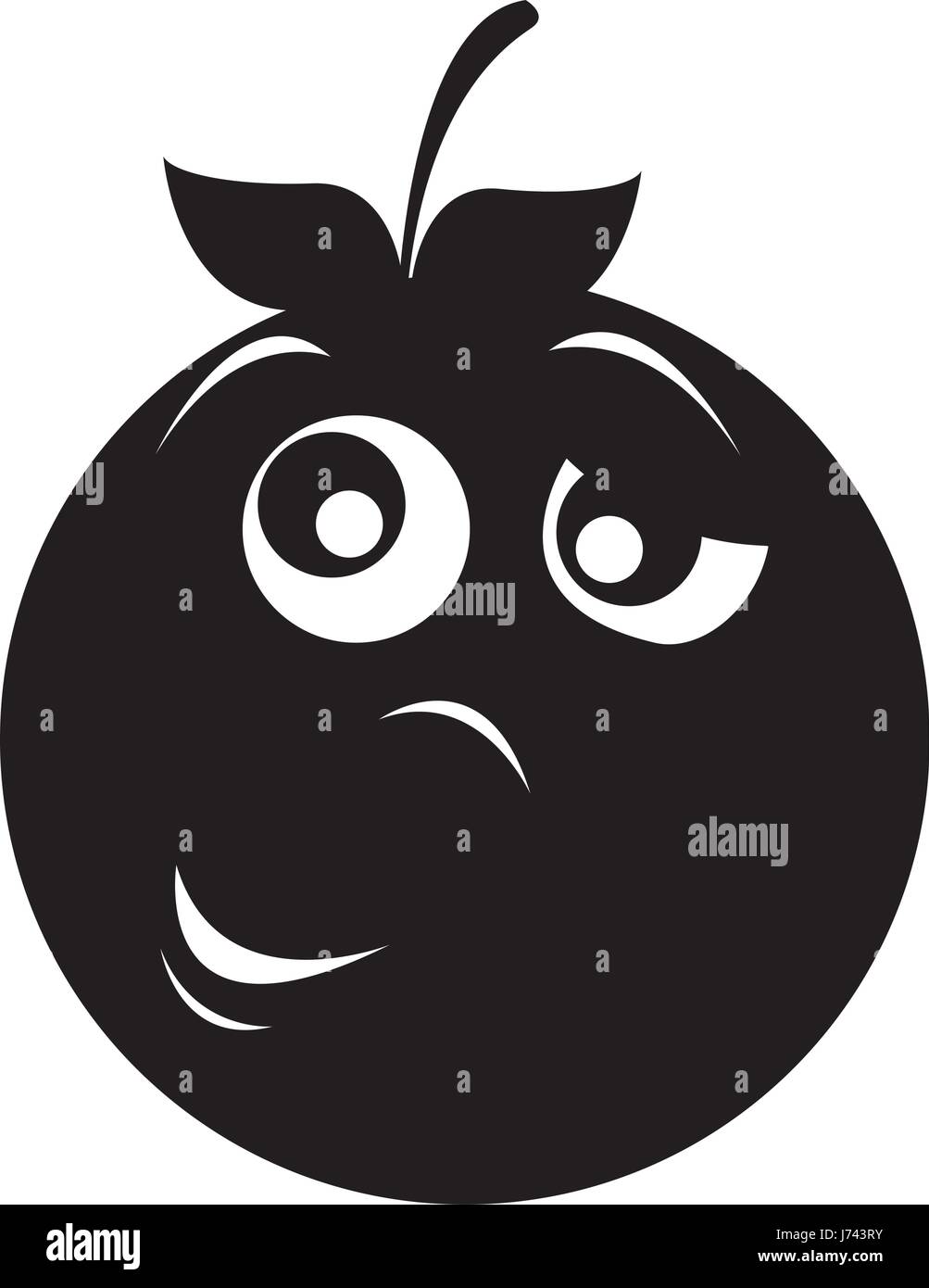 tired orange character kawaii style Stock Vector Image & Art - Alamy