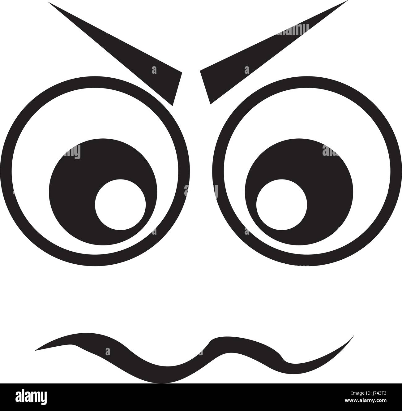 angry emogy face kawaii character Stock Vector Image & Art - Alamy