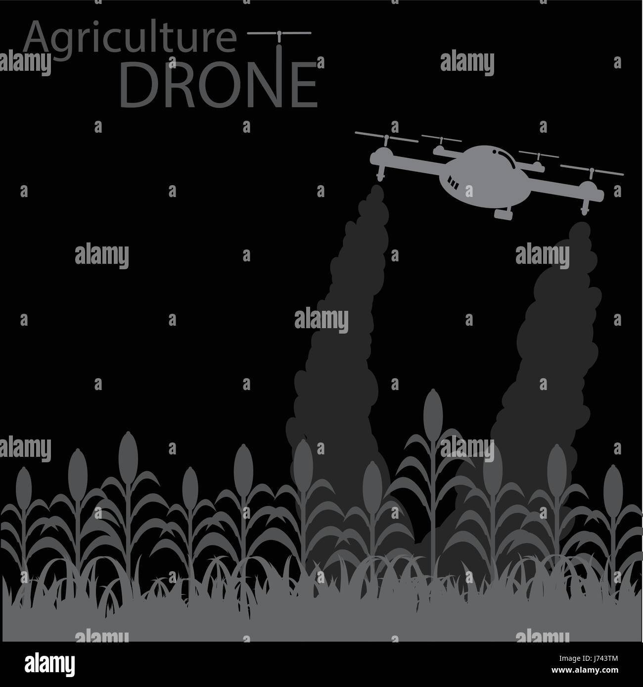 Farm flying drone Stock Vector Images - Alamy