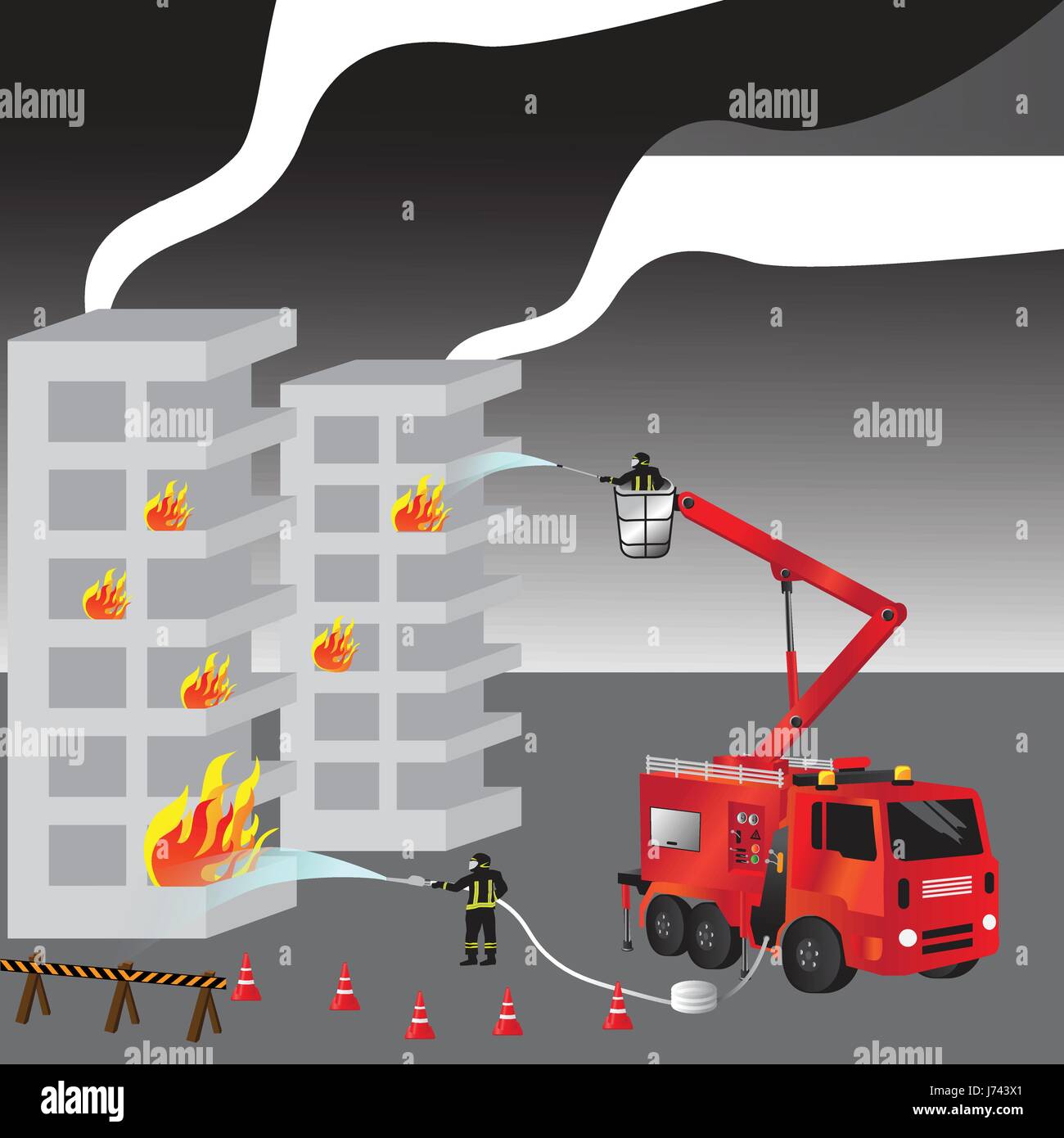 Firefighters in uniform Stock Vector Images - Alamy