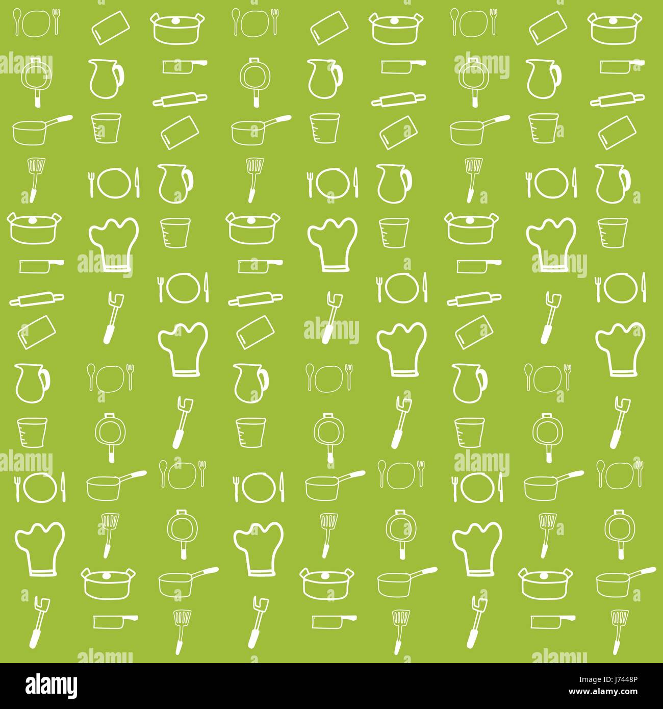 Kitchenware pattern, Vector illustration Stock Vector Image & Art - Alamy