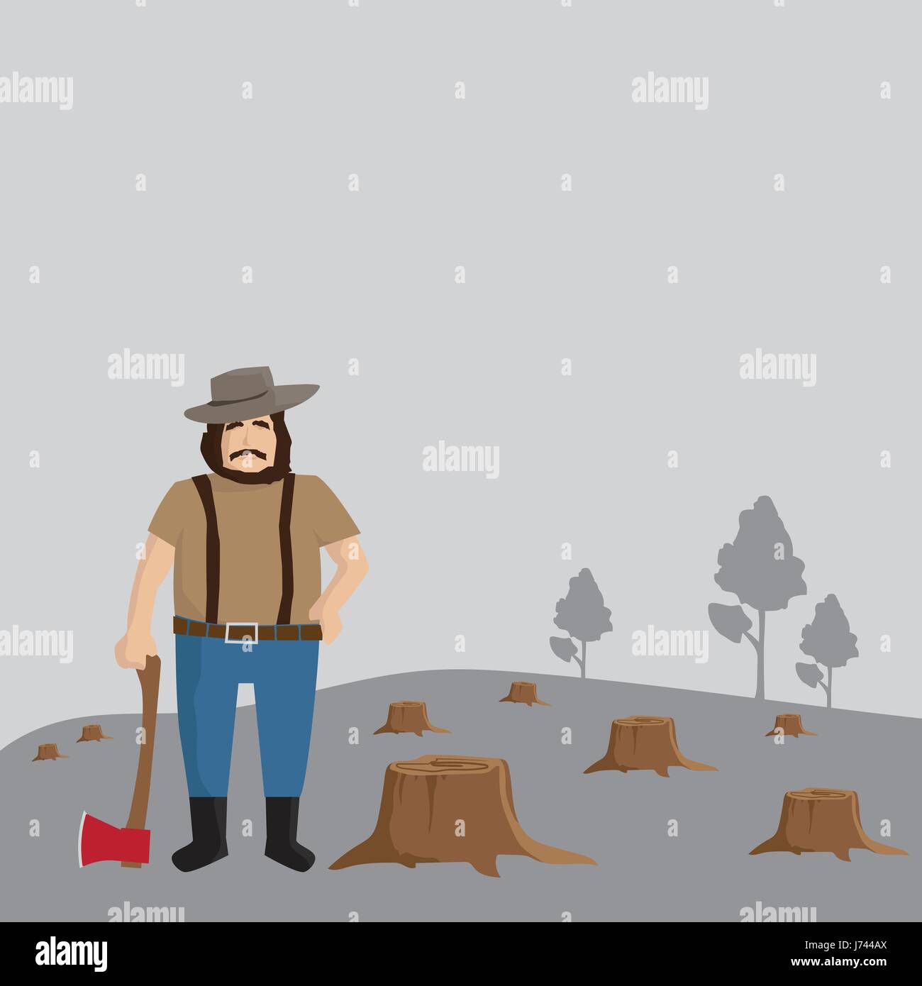 Logger, illustration Stock Vector Images - Alamy