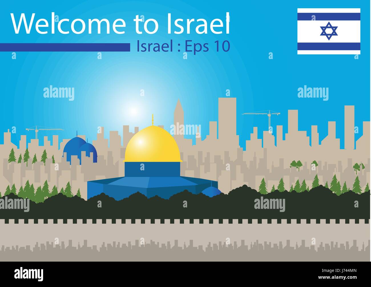 Jerusalem israel islam Stock Vector Images - Alamy