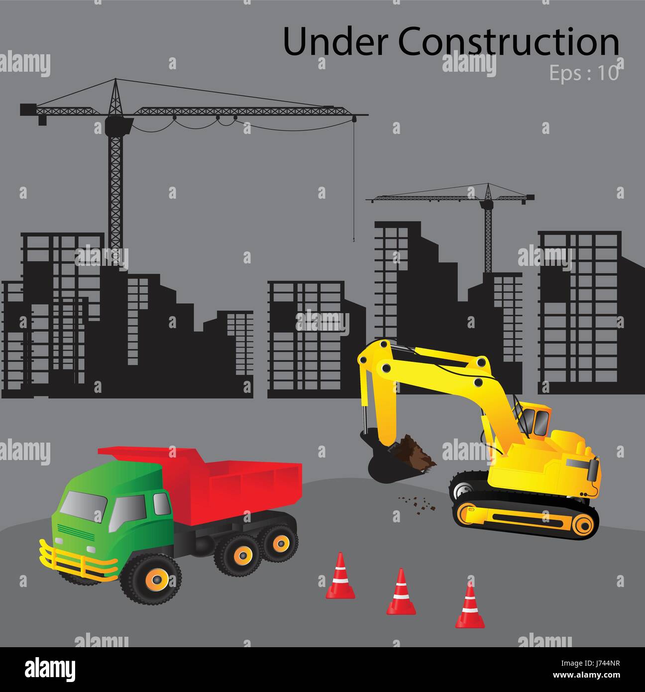 Under construction vector illustration Stock Vector Image & Art - Alamy