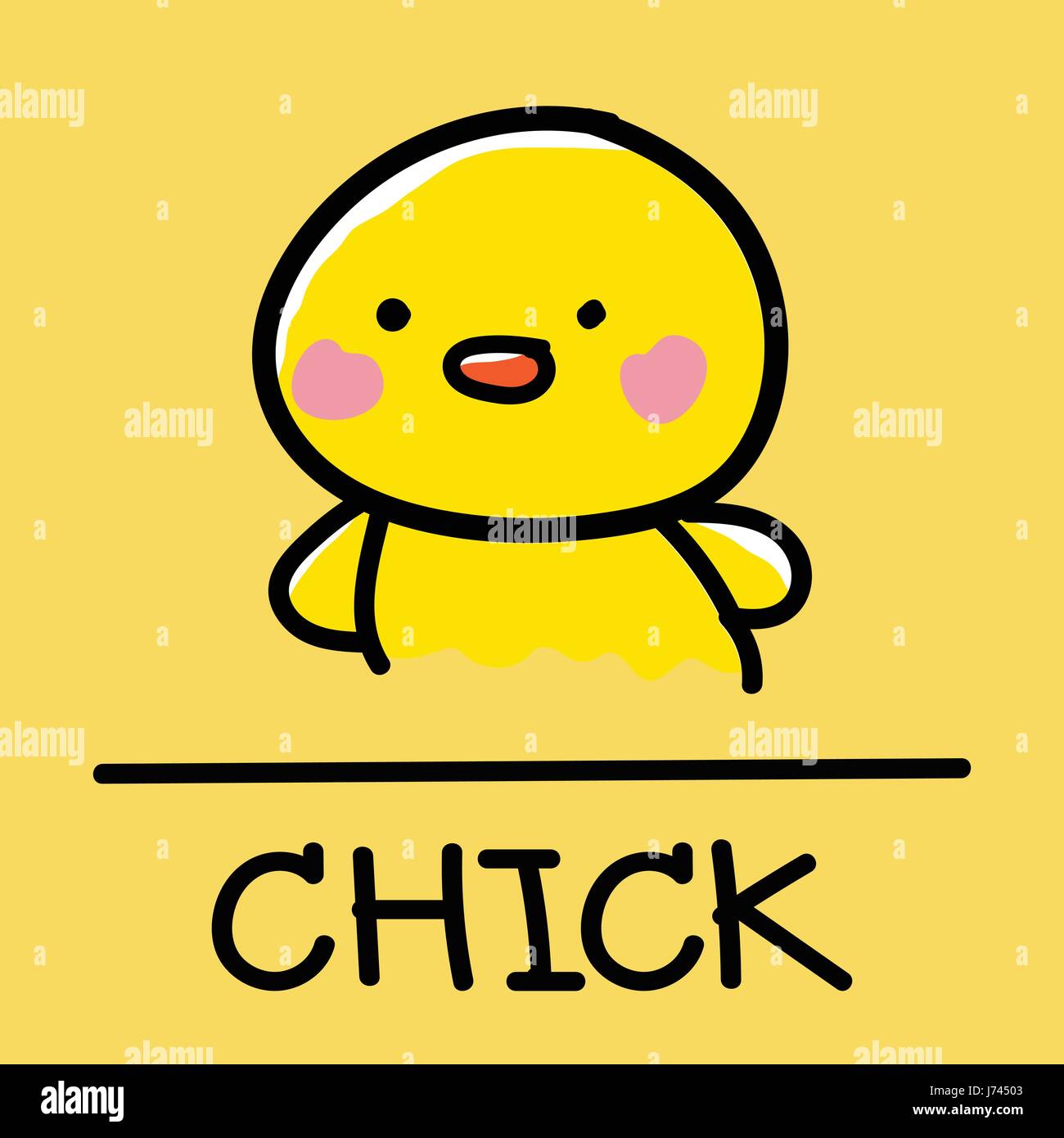 Cute chick, hand-drawn style,drawing,hand drawn vector illustration ...