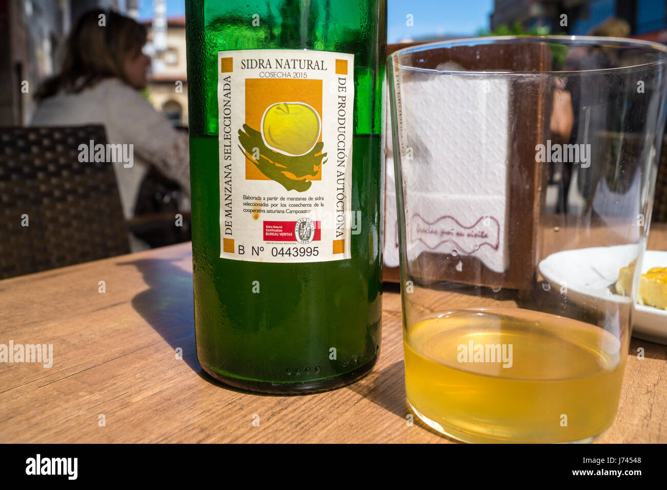 Sidra natural, local cider, Oviedo, Asturias, Spain Stock Photo - Alamy