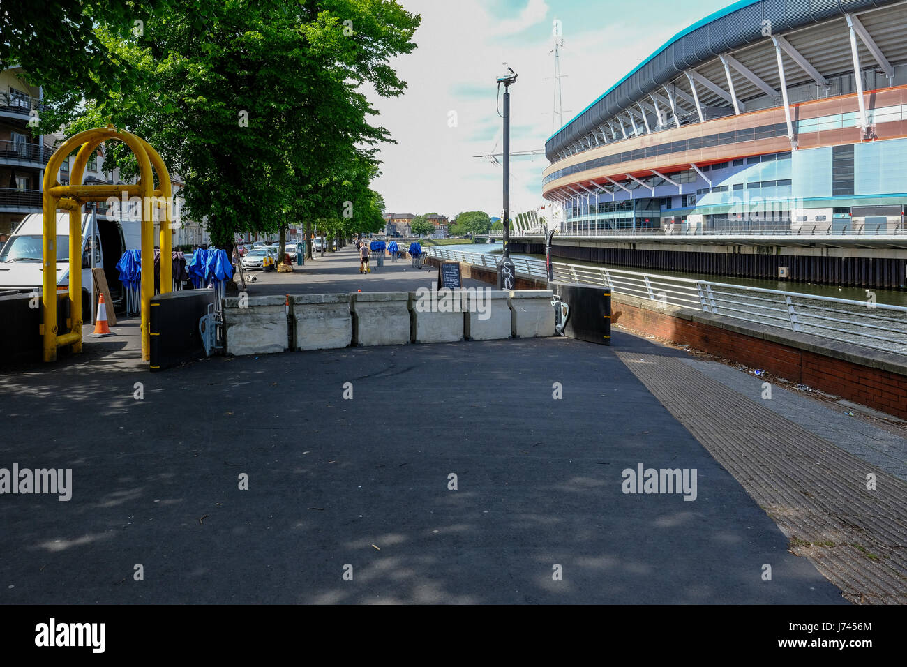 Cardiff, Wales - May 21, 2017: Millennium Football Stadium, side view ...