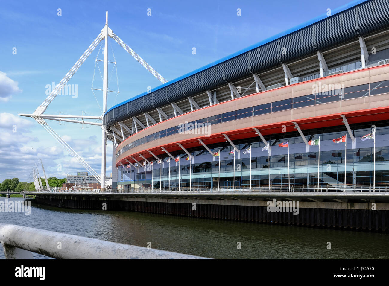 Cardiff, Wales - May 21, 2017: Millennium Football Stadium, side view ...