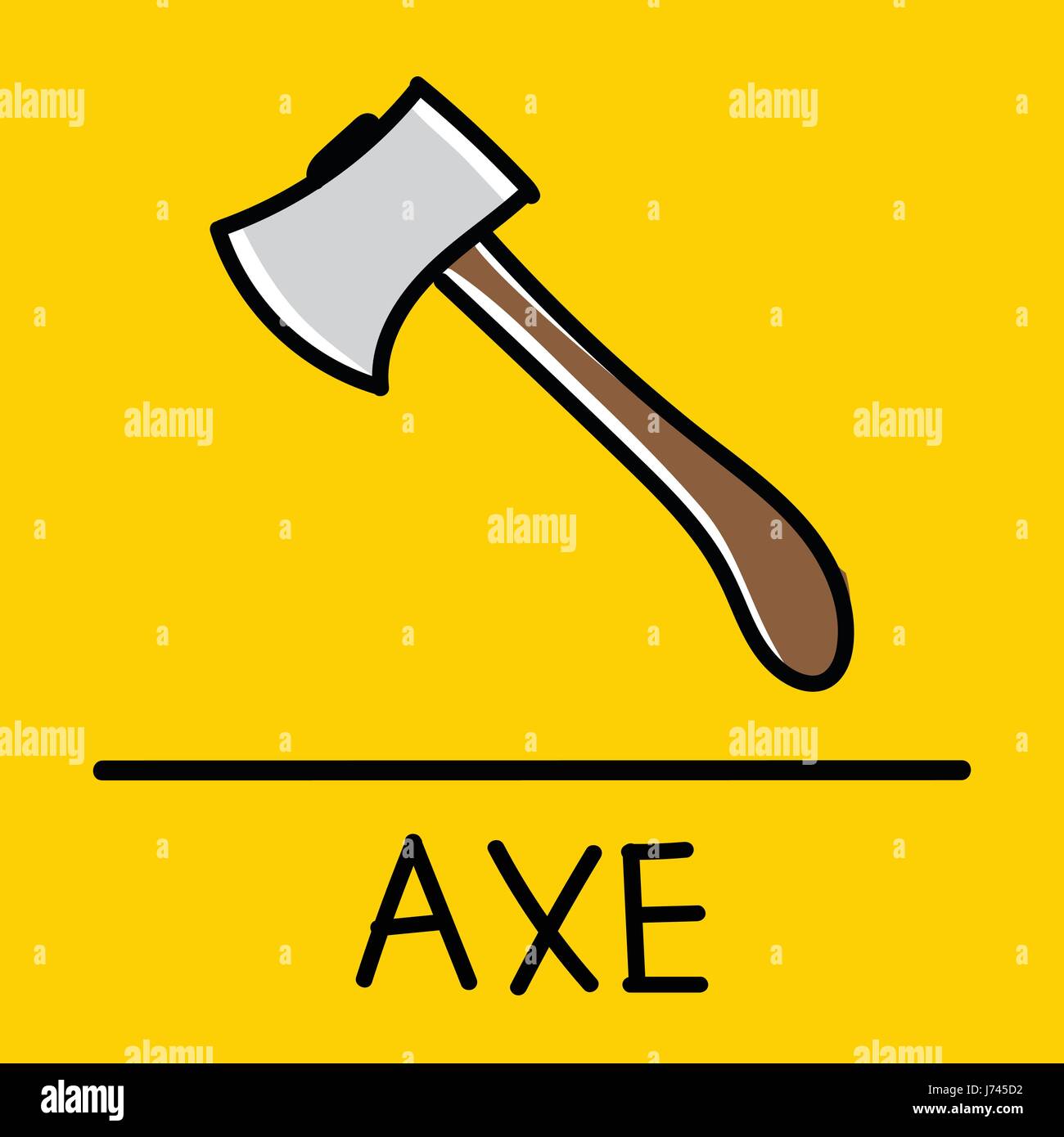 Axe hand-drawn style, drawing, hand drawn, illustration Stock Vector ...