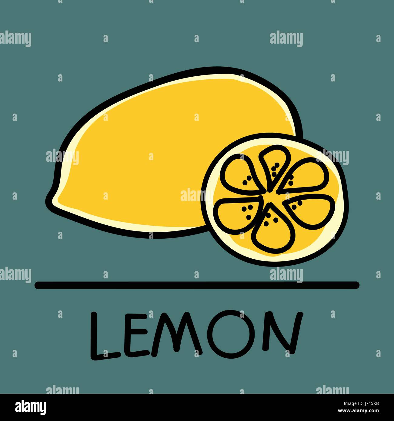 Lemon hand-drawn style,drawing,hand drawn, illustration Stock Vector ...